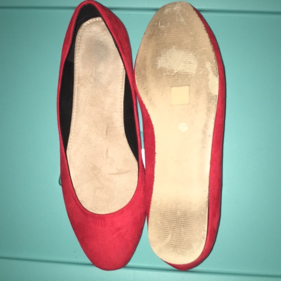 Shoes | Red Flats | Poshmark